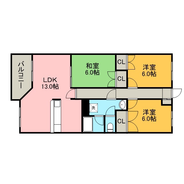 アーバンライフⅠ/105|北海道恵庭市和光町1丁目|3LDK | アパマンショップ 駿河